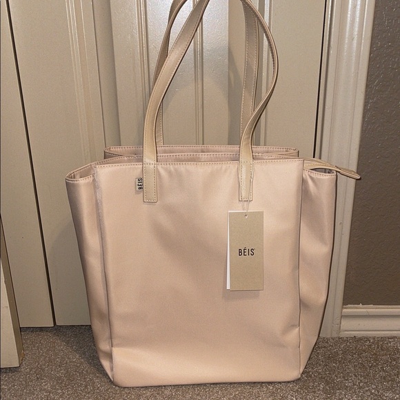 BEIS | Bags | Beis The Commuter Tote In Beige New | Poshmark